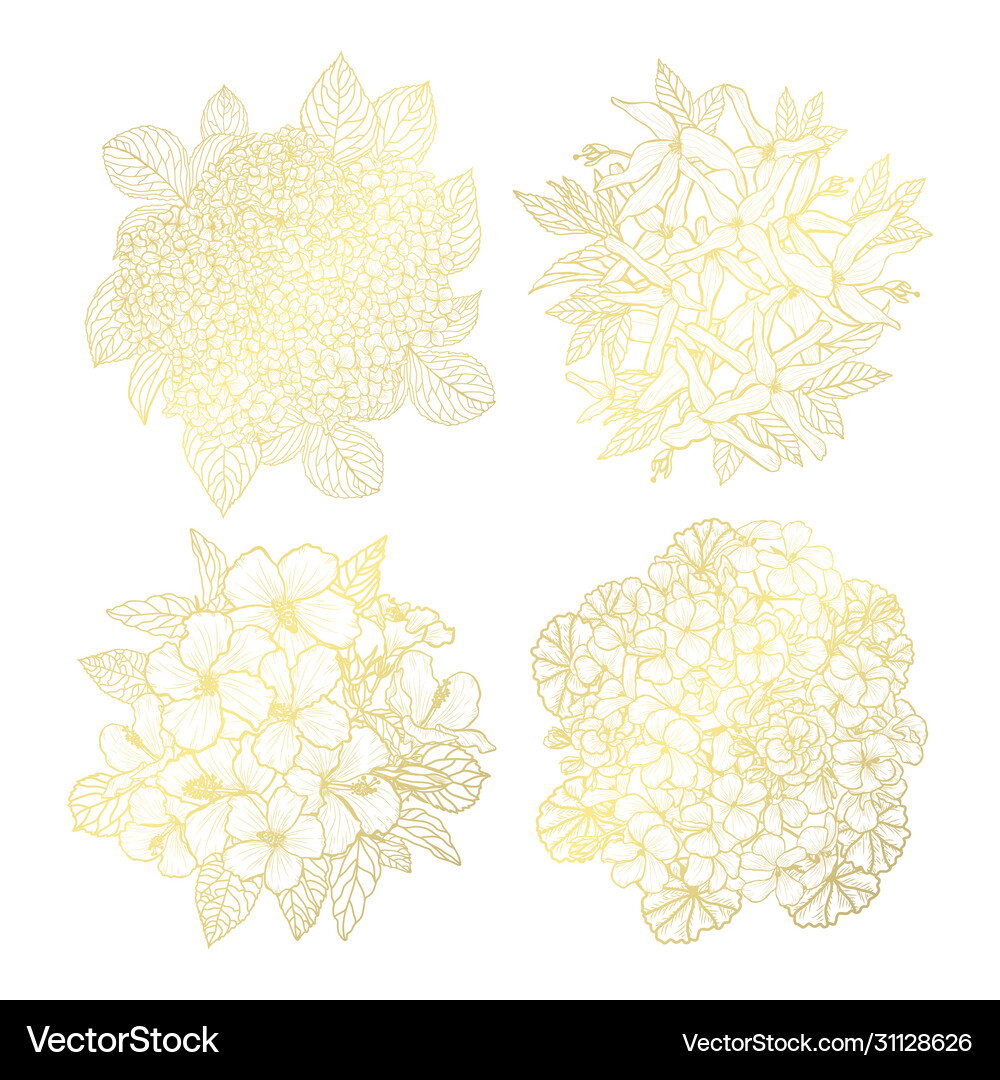 Hand drawn floral decoration Royalty Free Vector Image