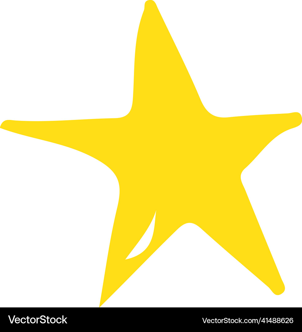 Hand drawn star icon sign symbol design Royalty Free Vector