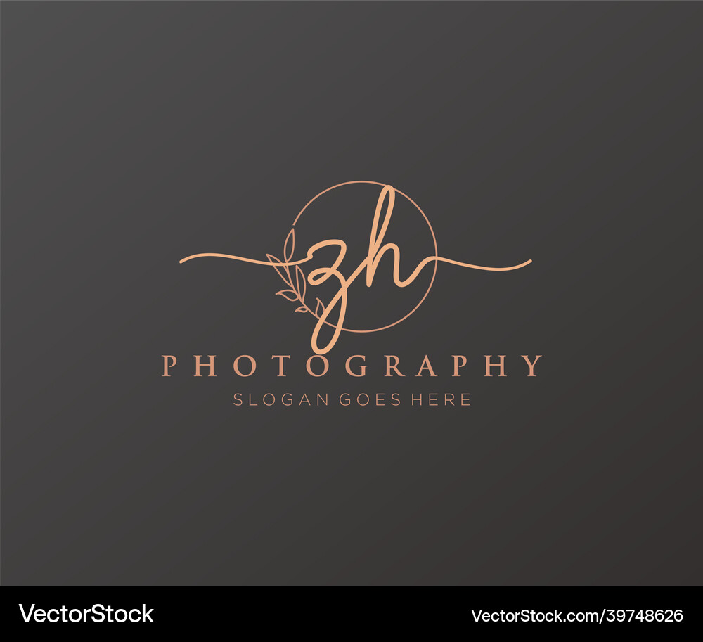 Initial zh feminine logo usable for nature salon Vector Image