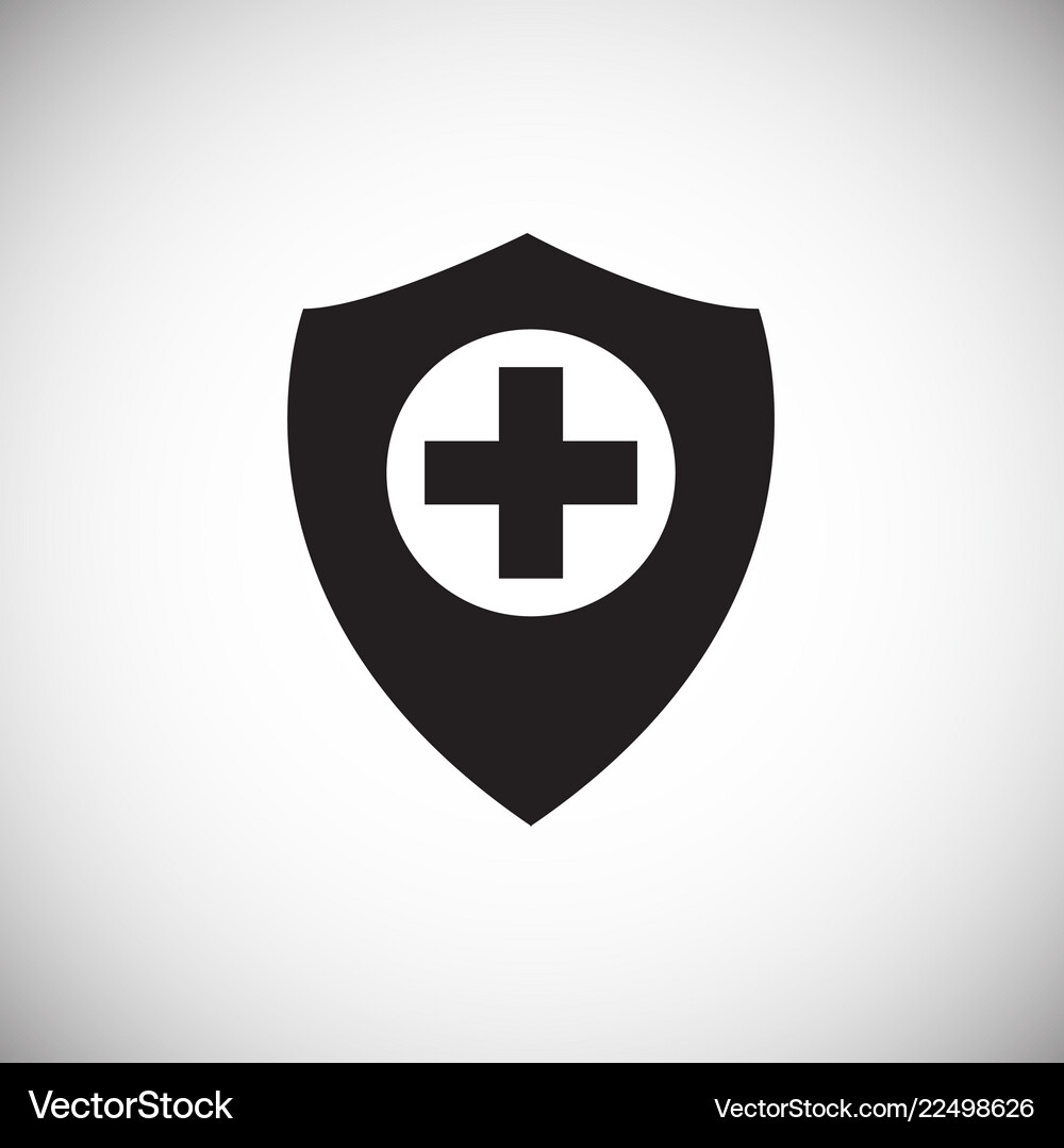 Medical protection shield on white background Vector Image
