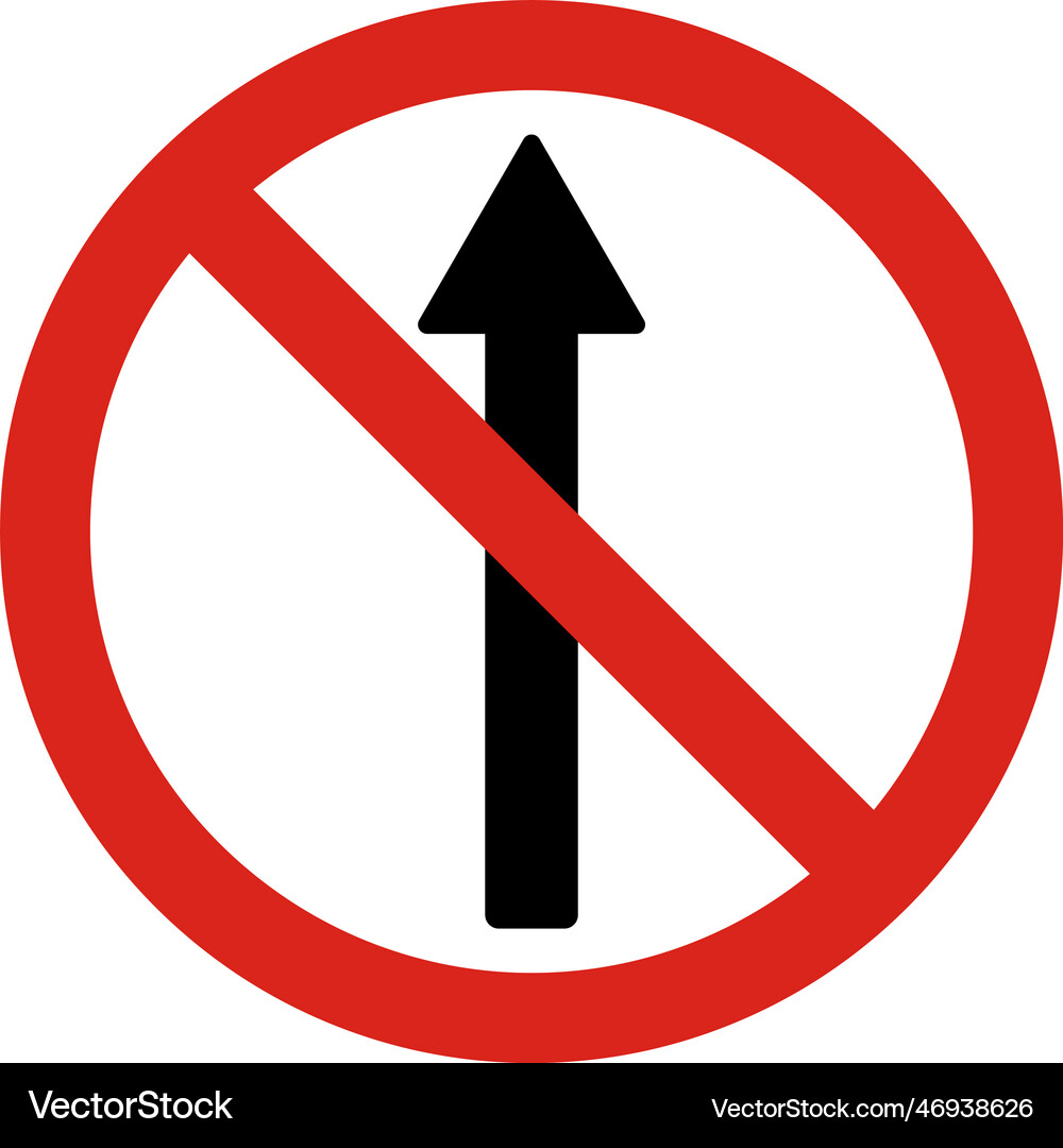 No entry traffic sign direct traffic Royalty Free Vector