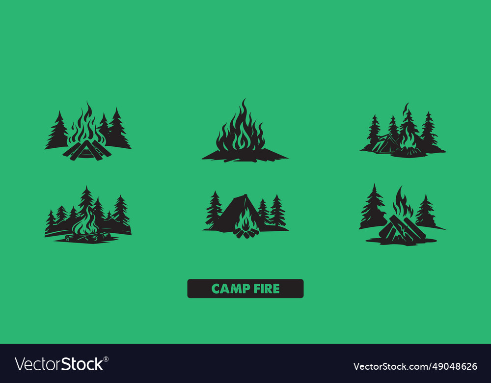 Rustic campfire Royalty Free Vector Image - VectorStock