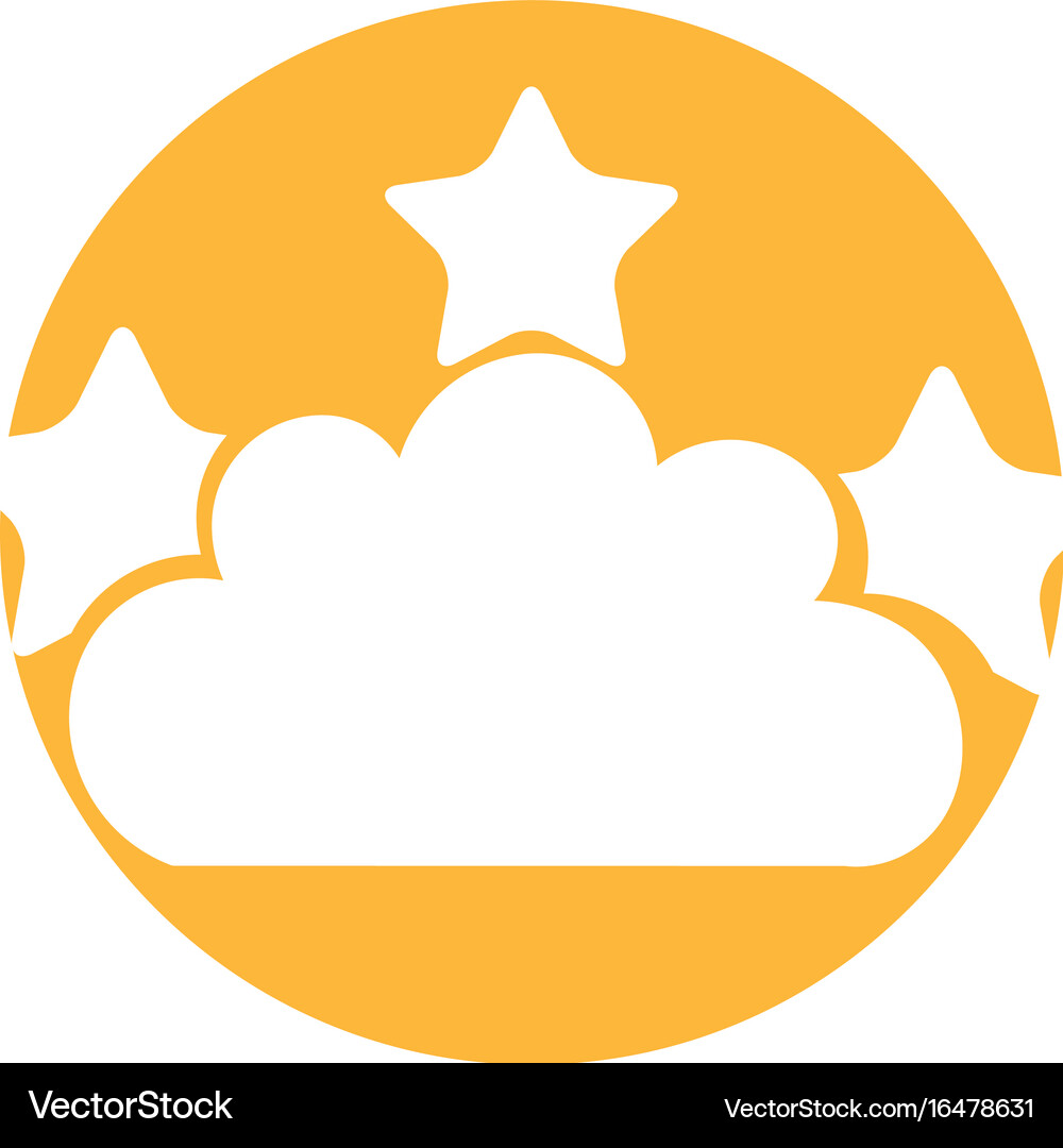 Beautiful fantasy cloud with stars Royalty Free Vector Image