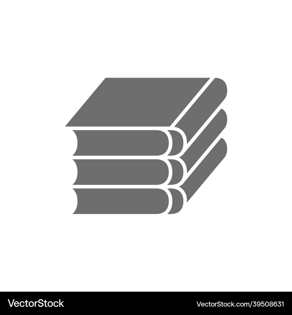 Books law codes grey icon isolated on white Vector Image