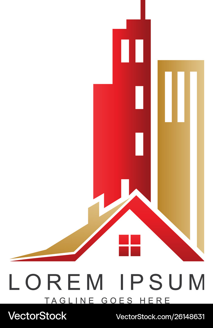 Building logo template Royalty Free Vector Image