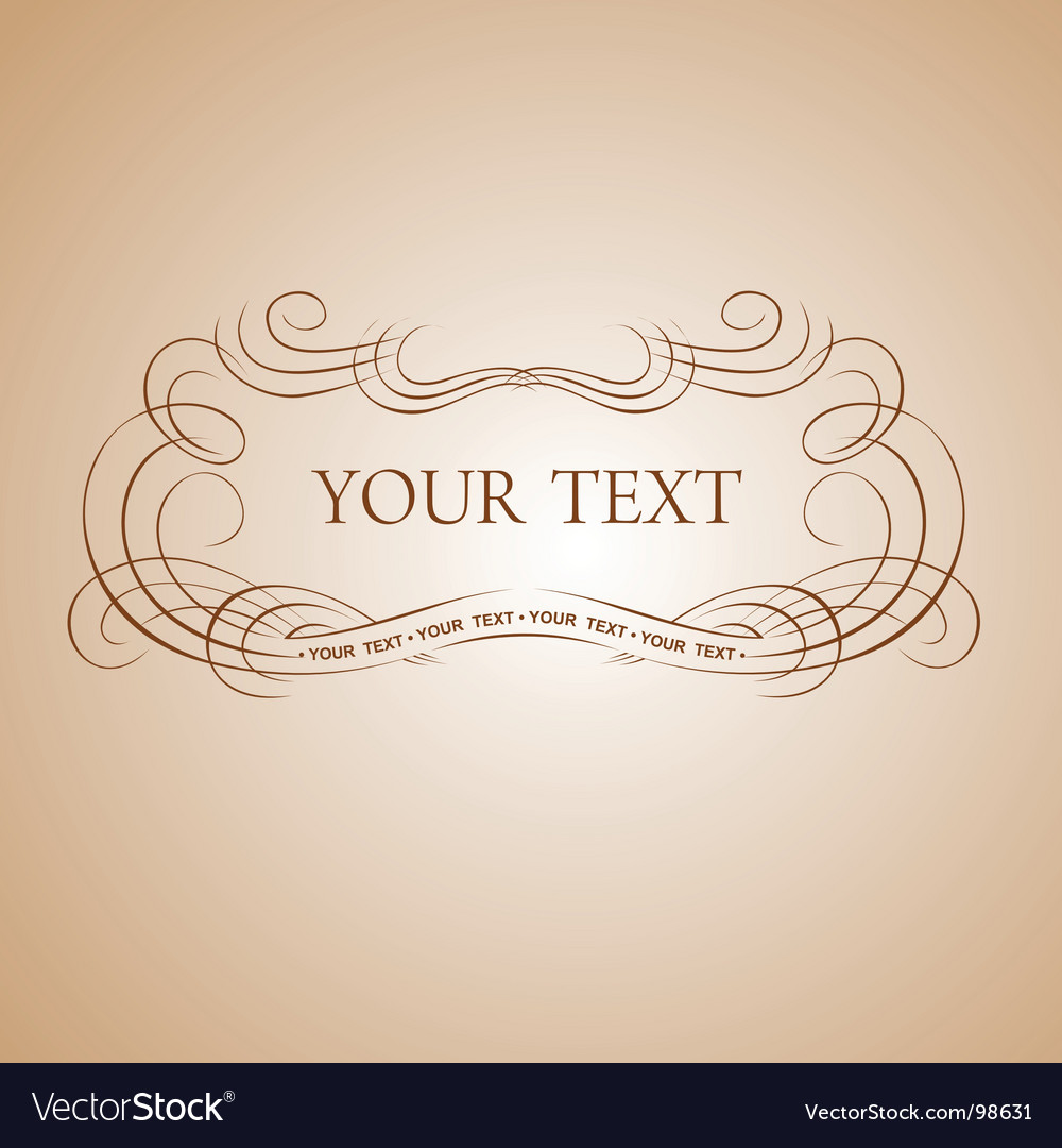 Calligraphy text Royalty Free Vector Image - VectorStock