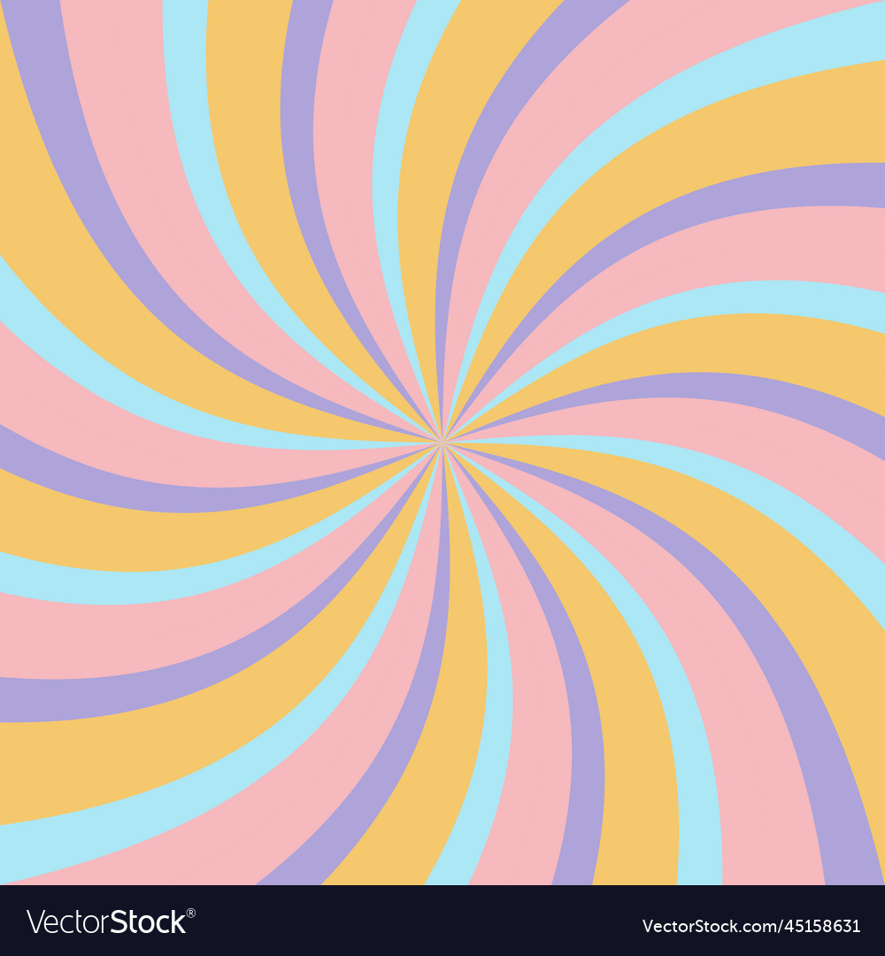 Groovy retro burst sun rays background vintage Vector Image