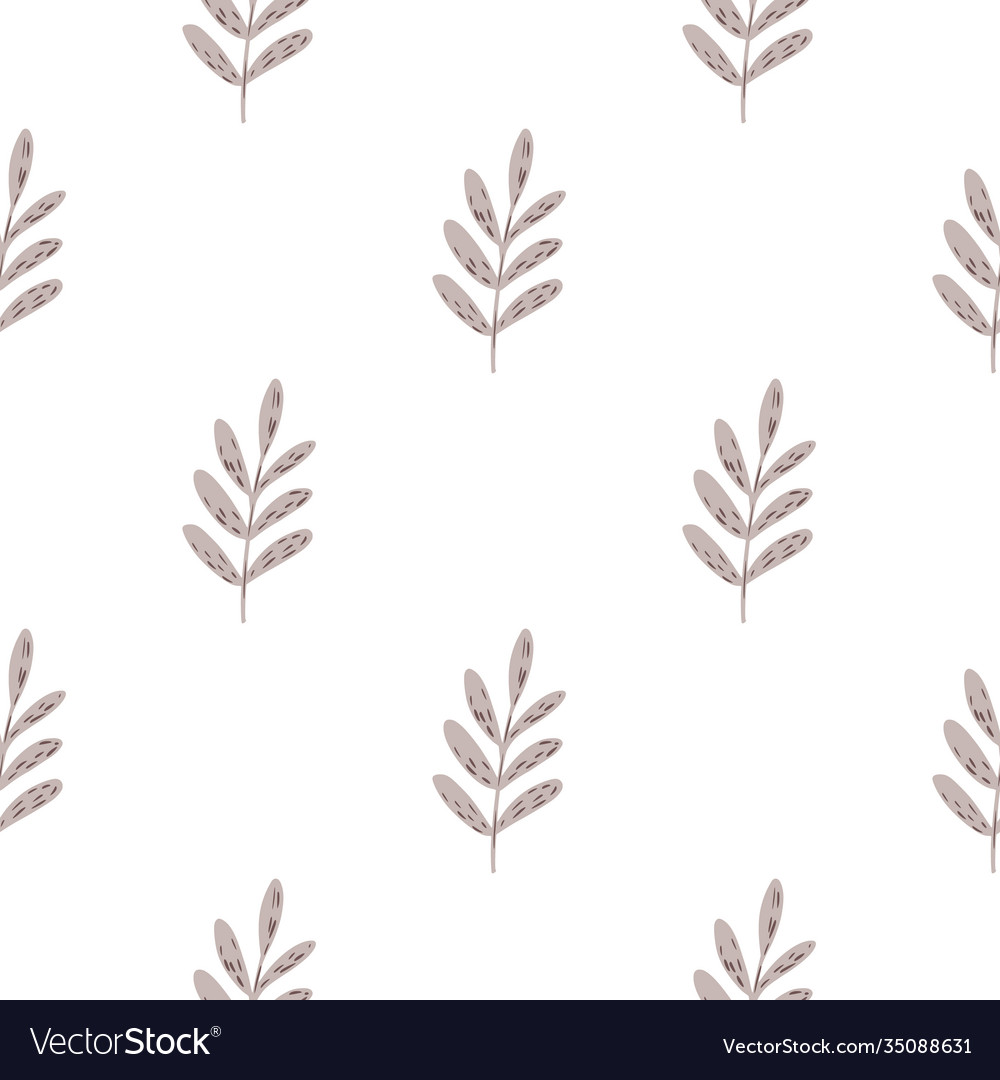 Isolated minimalistic botanic seamless pattern Vector Image