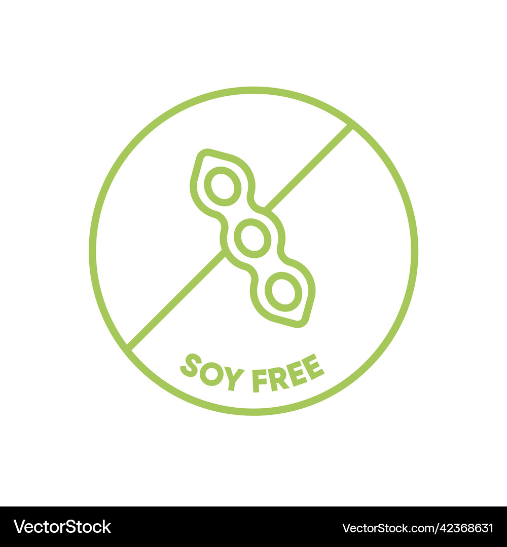 Soy free food icon Royalty Free Vector Image - VectorStock