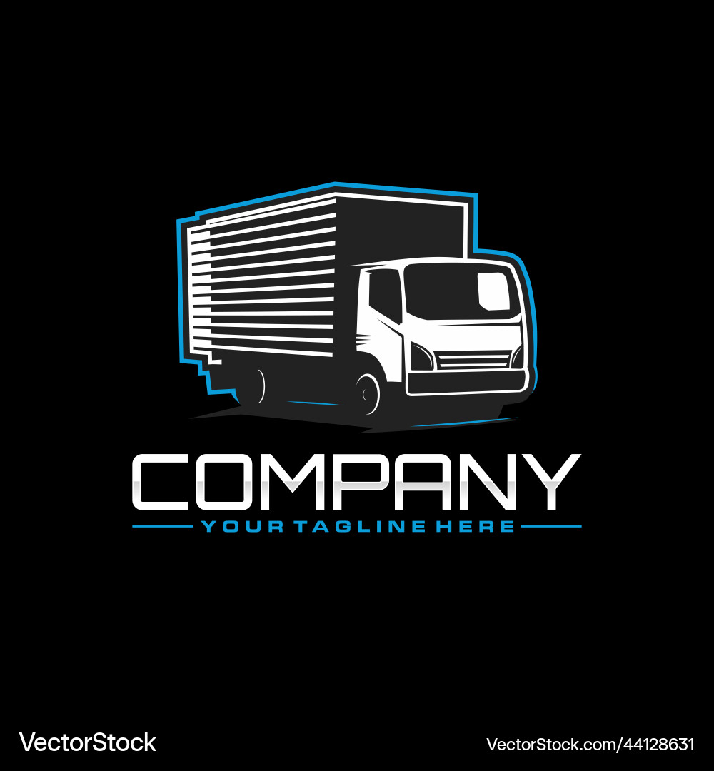 Truck box logo delivery logo Royalty Free Vector Image