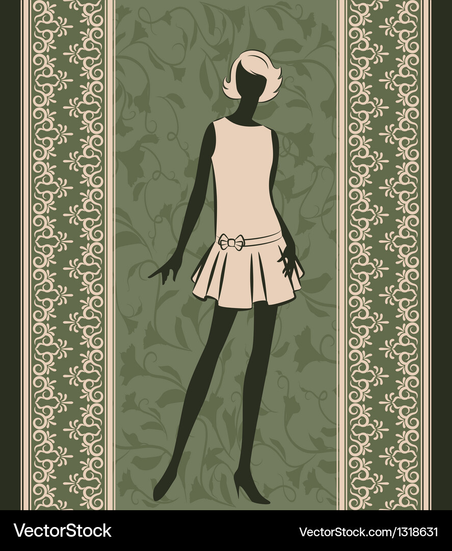 Vintage fashion model Royalty Free Vector Image