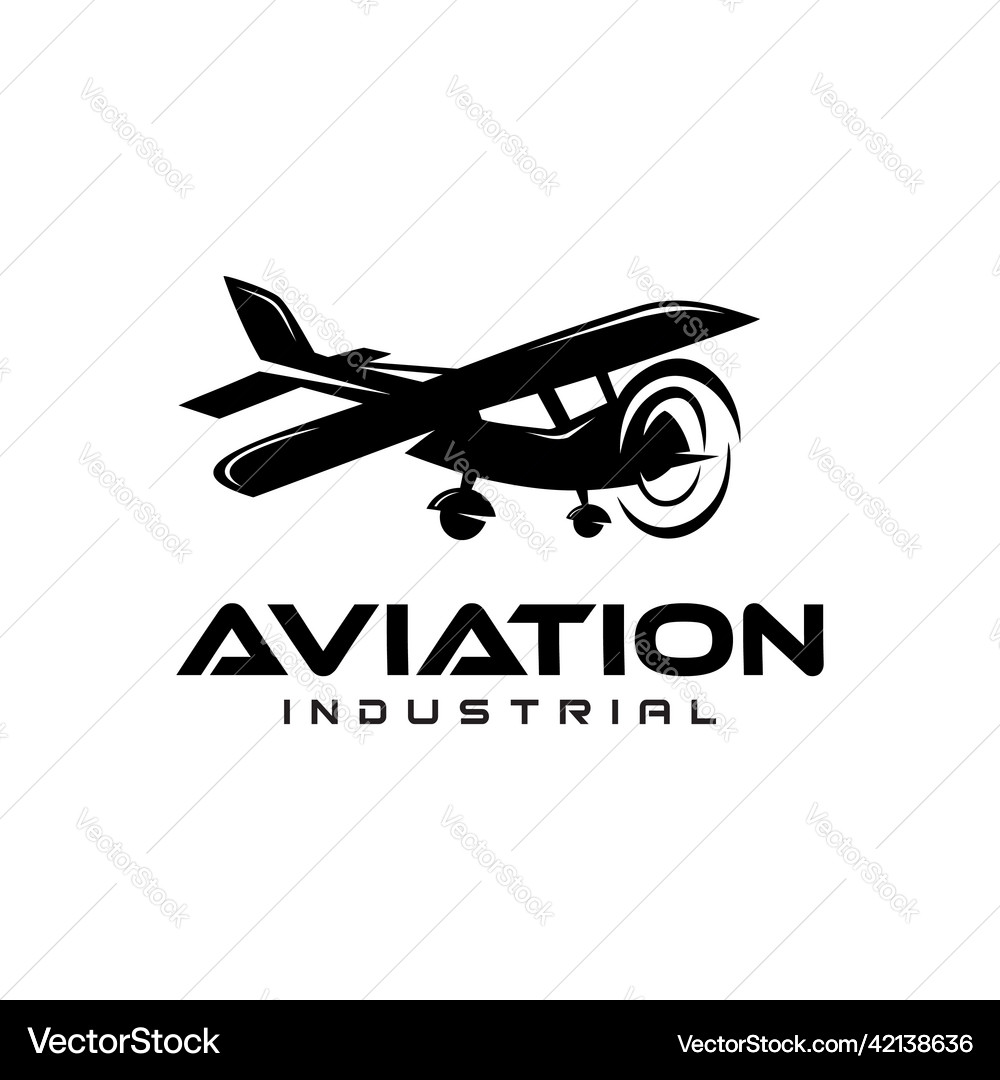 Aircraft airplane airline logo template Royalty Free Vector