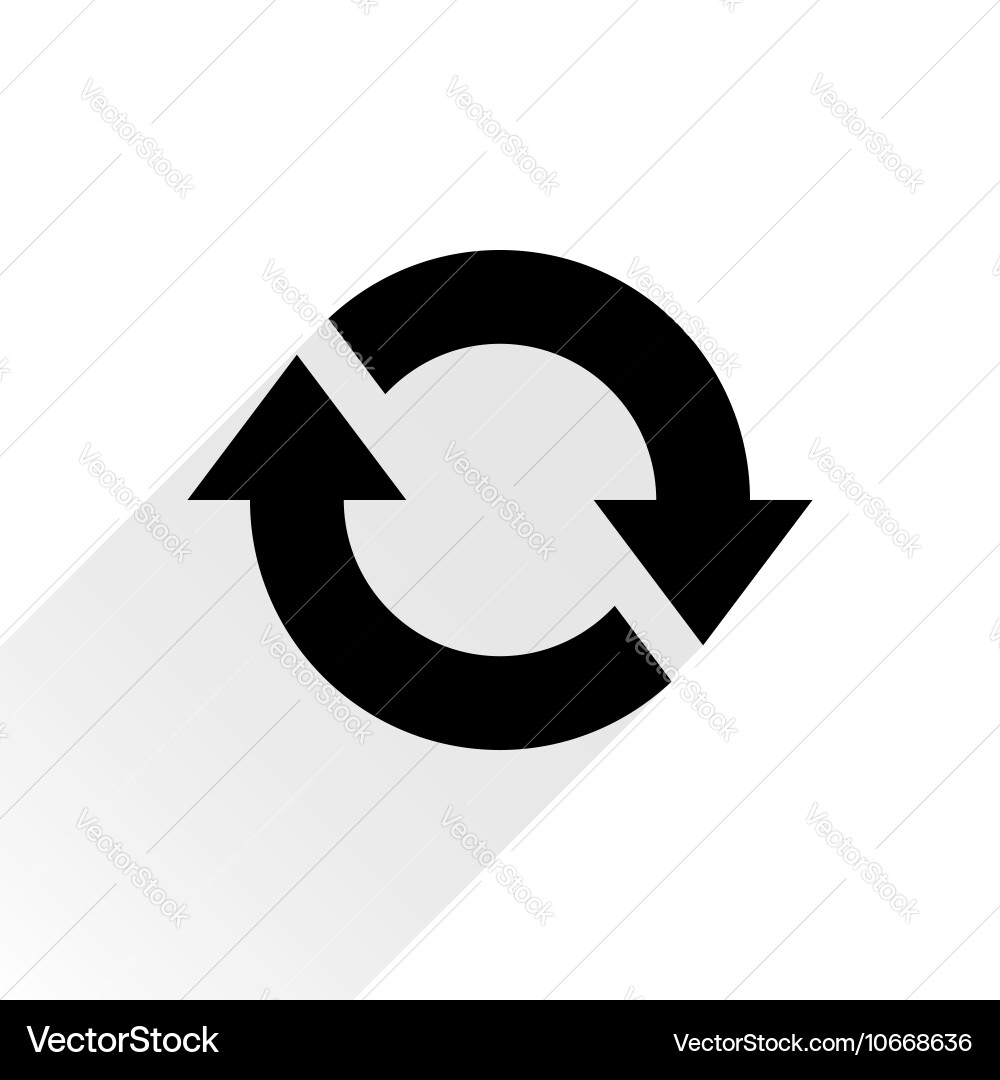 Black arrow icon reload sign on white background Vector Image