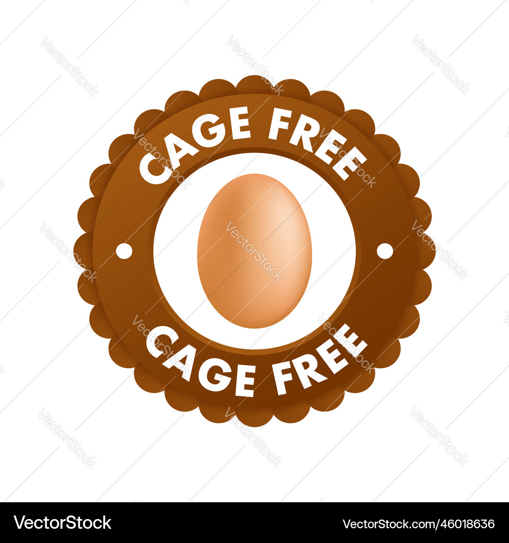 Cage free sign label stock Royalty Free Vector Image