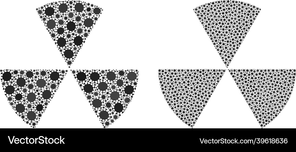 Circle sectors icon - mosaic with covid19 Vector Image