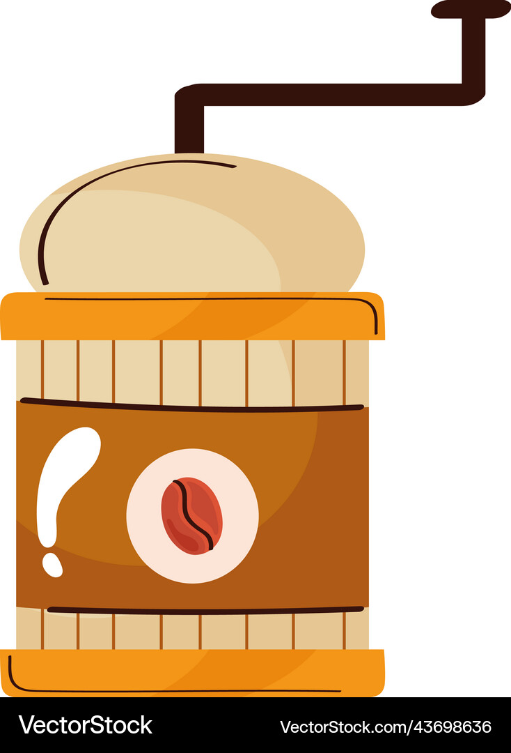 Coffee toaster handle machine Royalty Free Vector Image