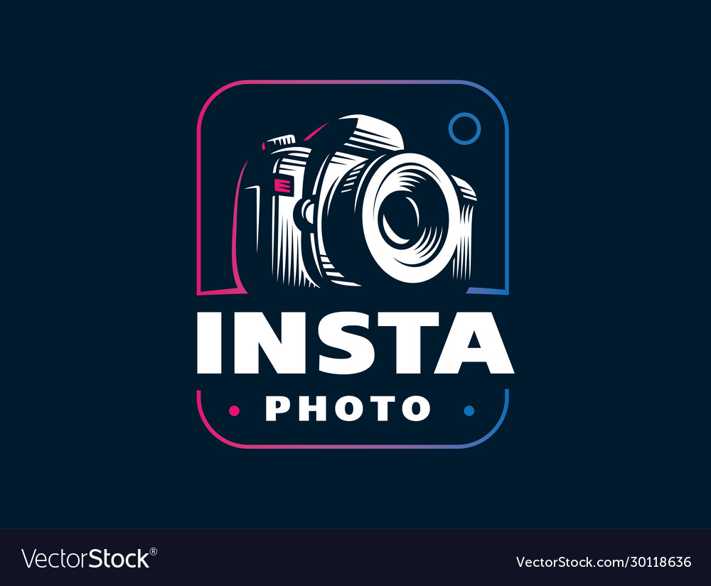 Digital camera - emblem Royalty Free Vector Image