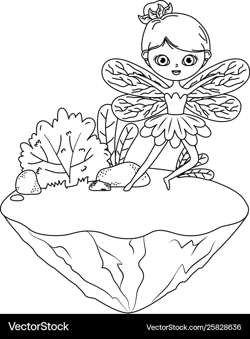 Fairy cartoon fairytale design Royalty Free Vector Image