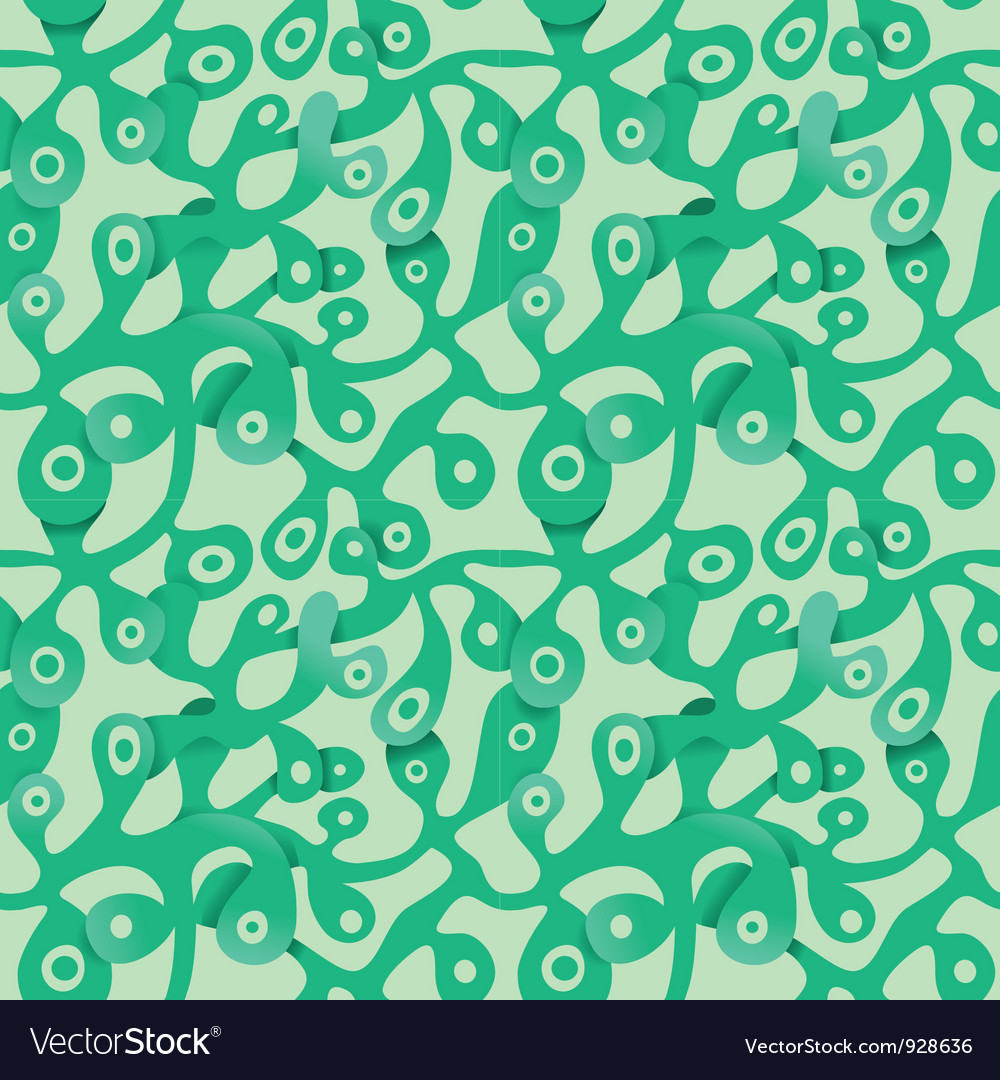 Green seamless pattern with molecule elements Vector Image