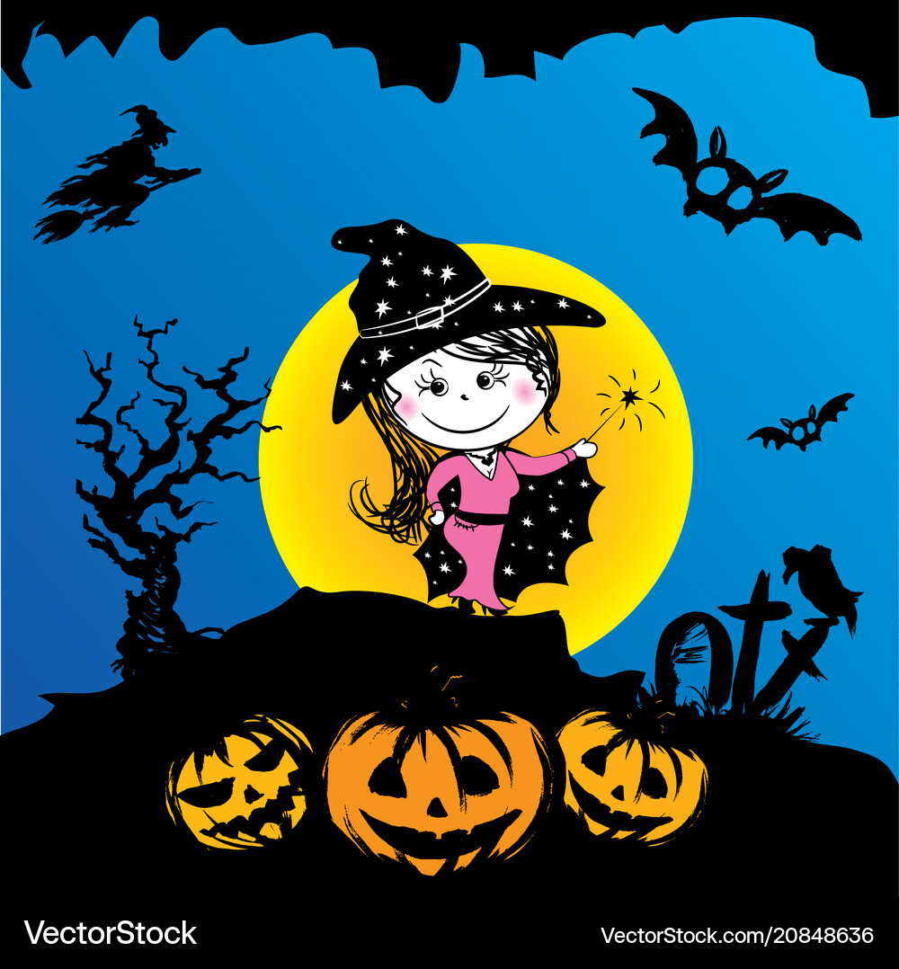 Halloween scary background Royalty Free Vector Image