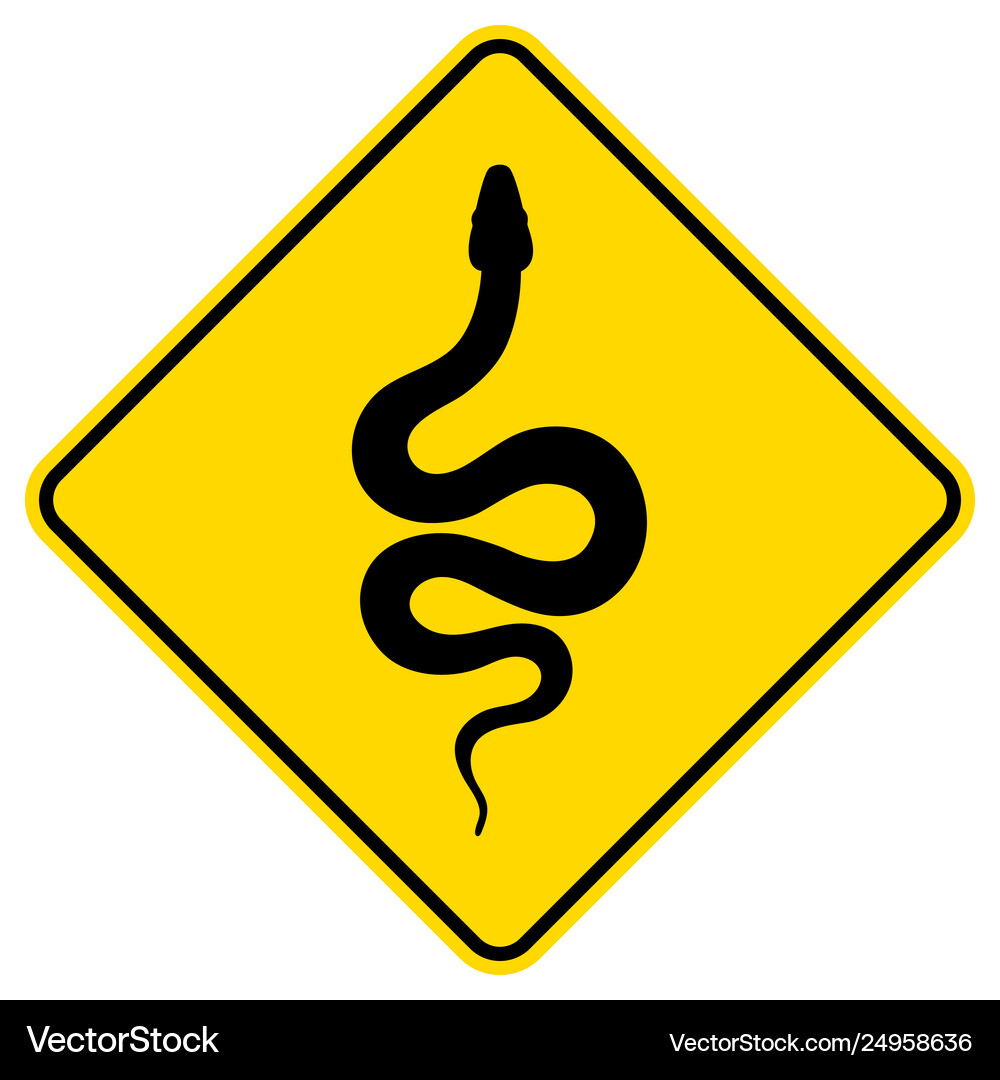 Sign silhouette snake isolated symbol icon Vector Image