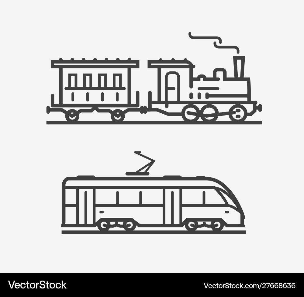 Train icon transport transportation sign Vector Image