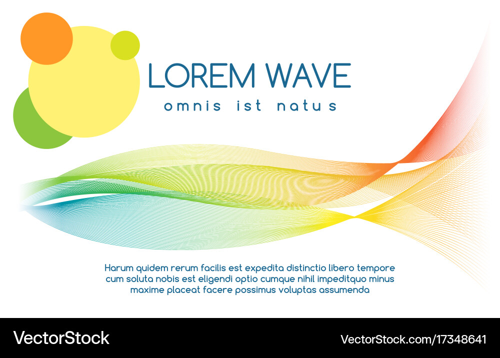 Abstract colourful line sound waves banner Vector Image