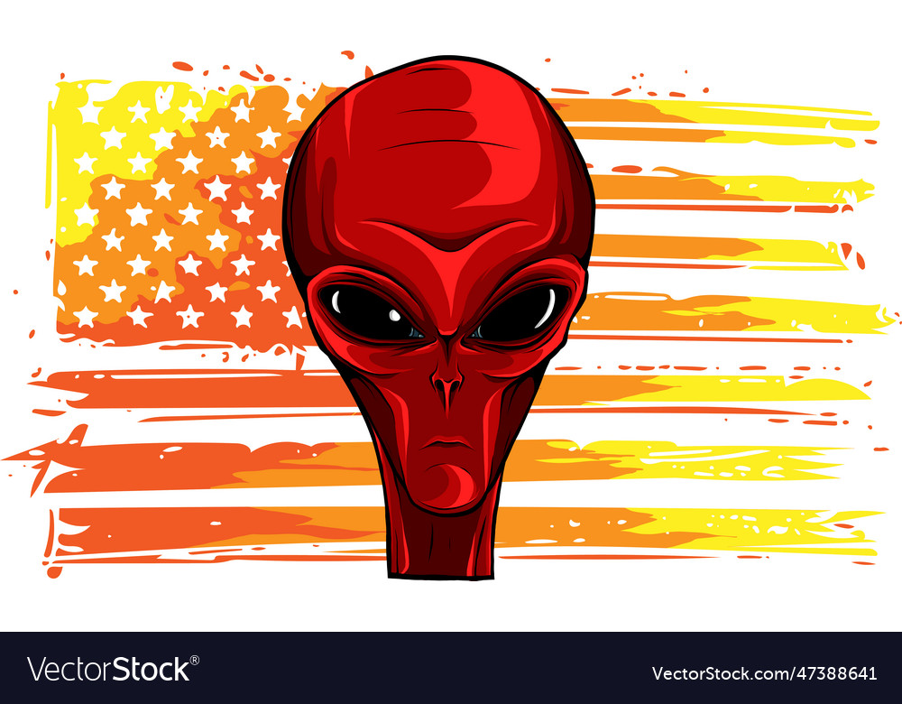 Alien head design Royalty Free Vector Image - VectorStock