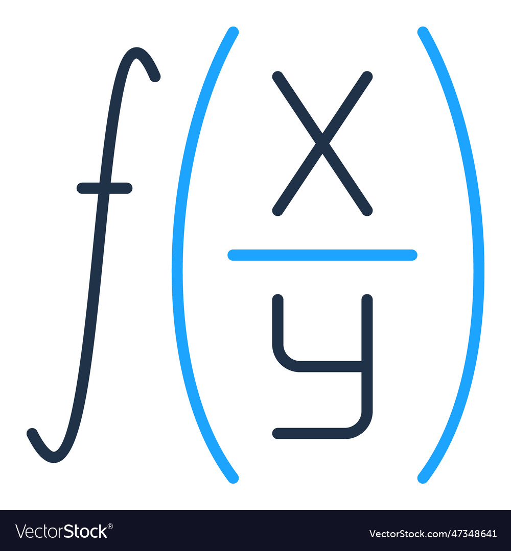 Mathematics function concept colored icon or sign Vector Image