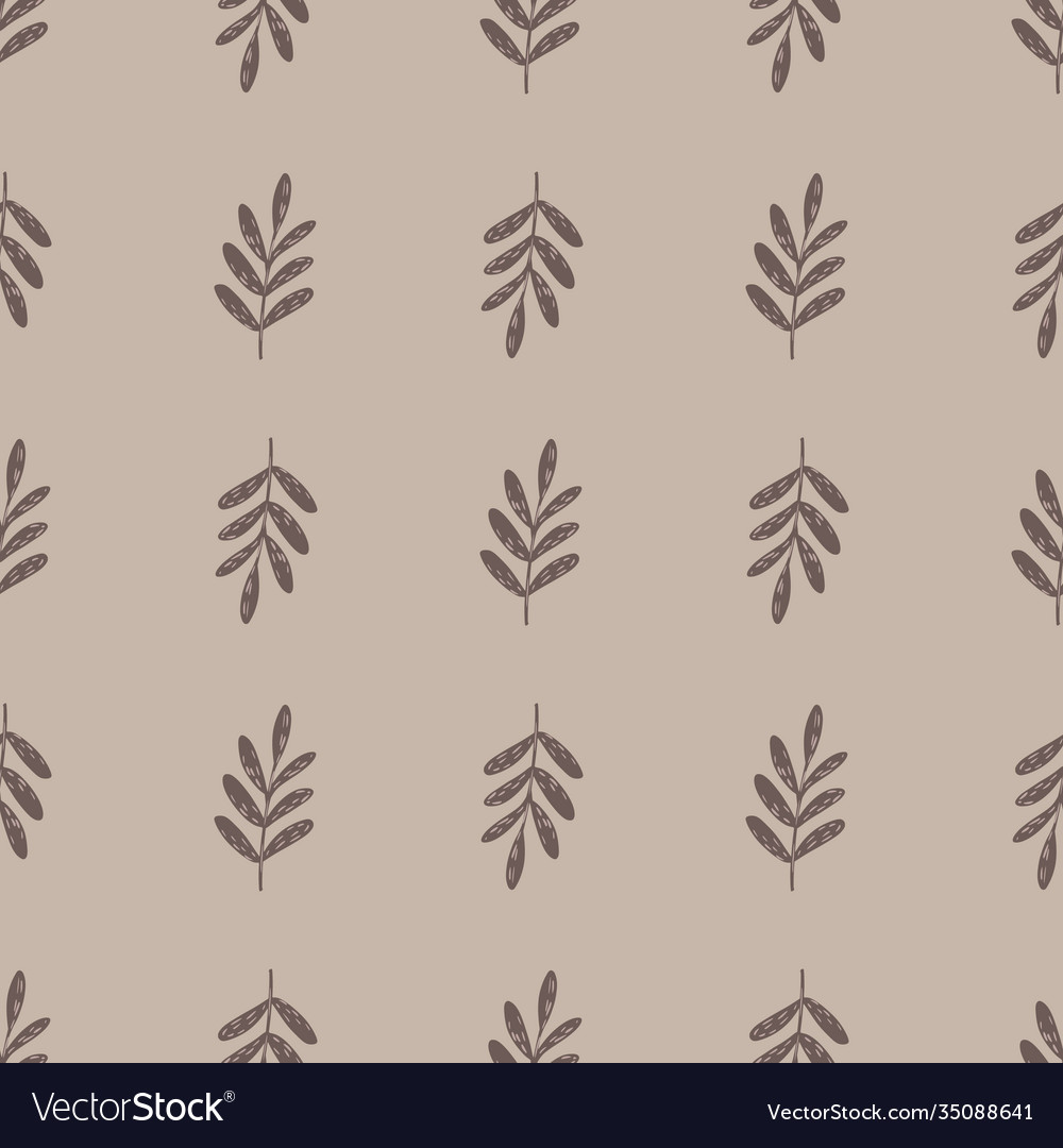 Minimalistic seamless botanic pattern with simple Vector Image