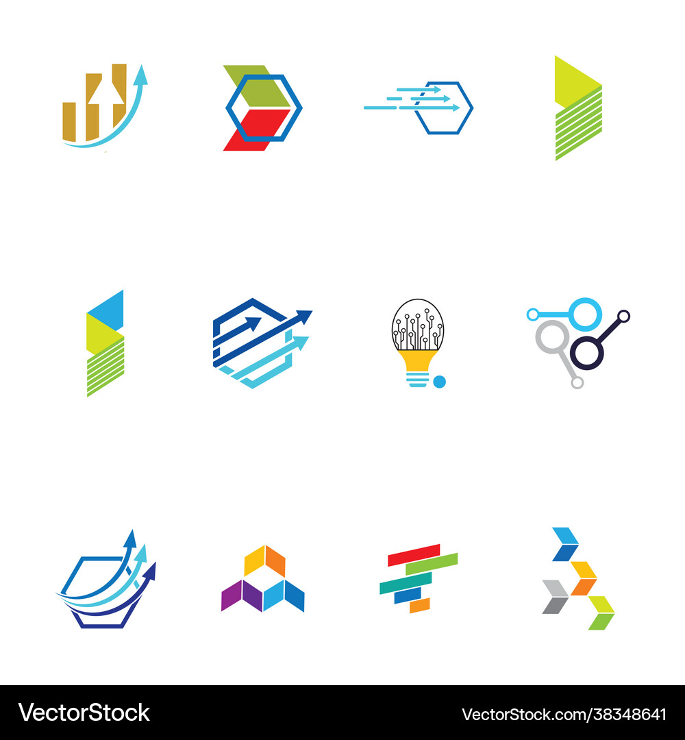 Modern logo concept design for fintech and Vector Image