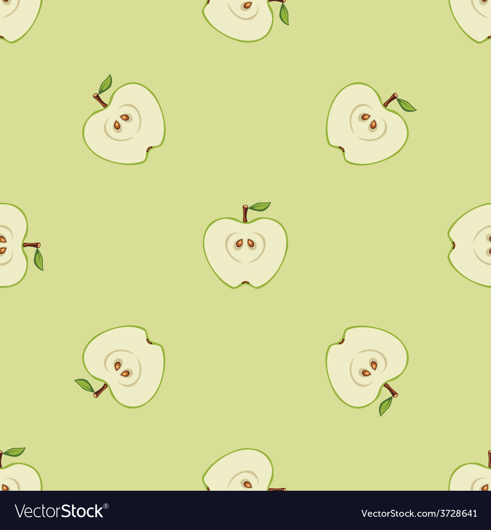 Seamless pattern with apples Royalty Free Vector Image
