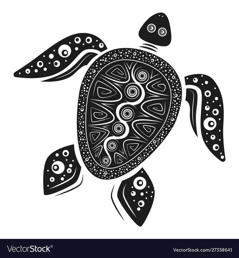 Stylized turtle Royalty Free Vector Image - VectorStock