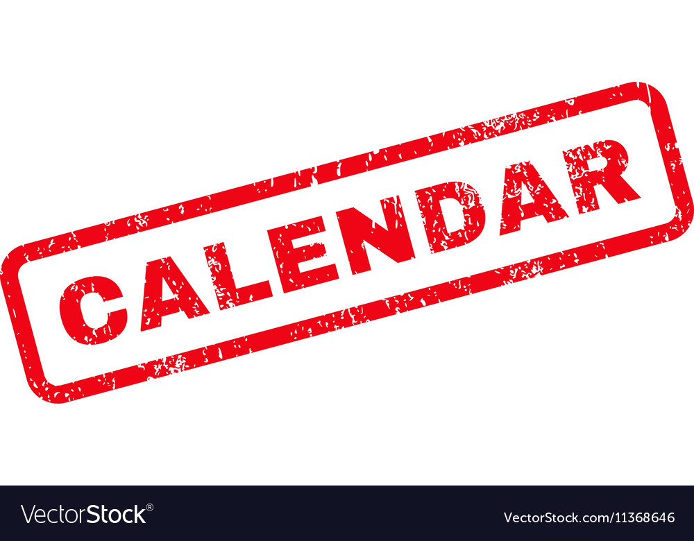 Calendar text rubber stamp Royalty Free Vector Image