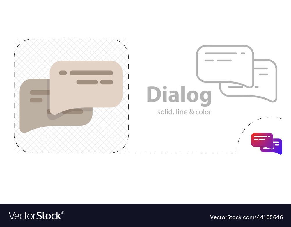 Dialog speech bubble isolated flat chat bubble Vector Image