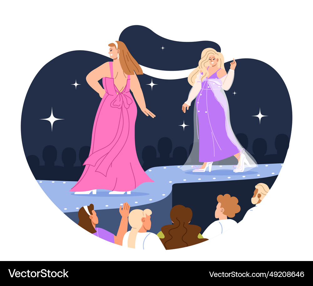 Fashion show runway concept Royalty Free Vector Image