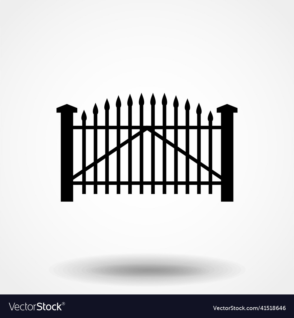 Fence icon in trendy glyph style design graphic Vector Image