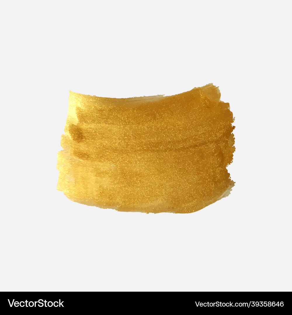 Gold color brush spot abstract Royalty Free Vector Image