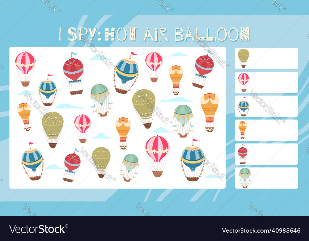 I spy game children educational fun count how Vector Image