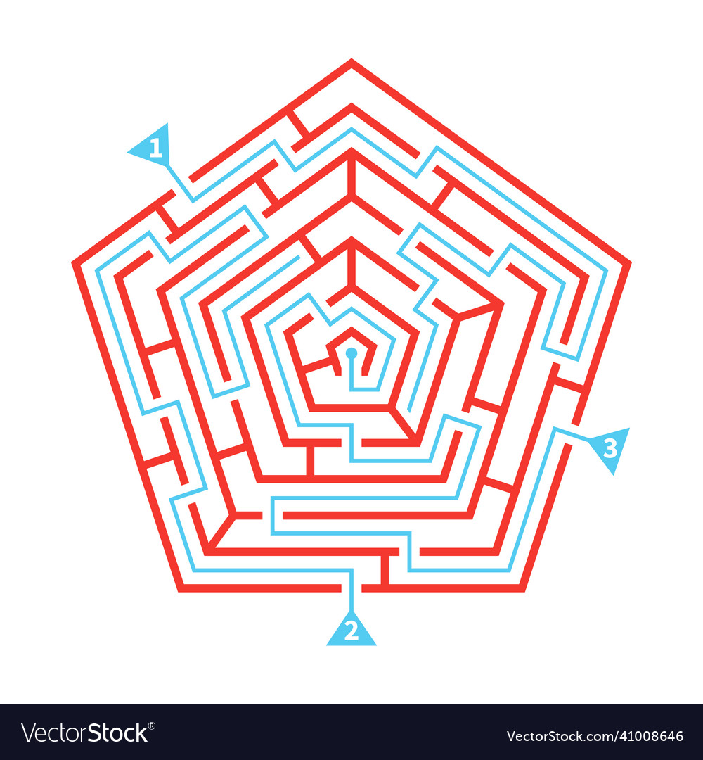 Labyrinth game Royalty Free Vector Image - VectorStock