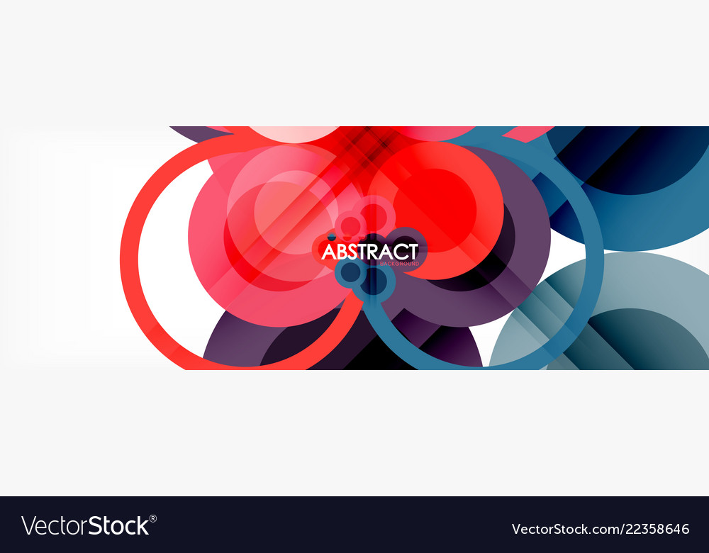 Overlapping circles design background Royalty Free Vector