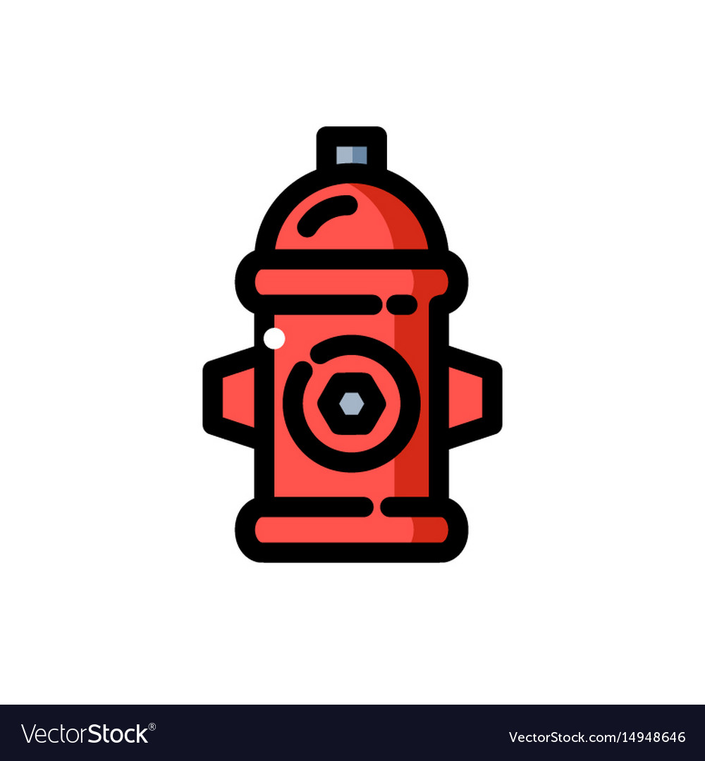 Red fire hydrant Royalty Free Vector Image - VectorStock