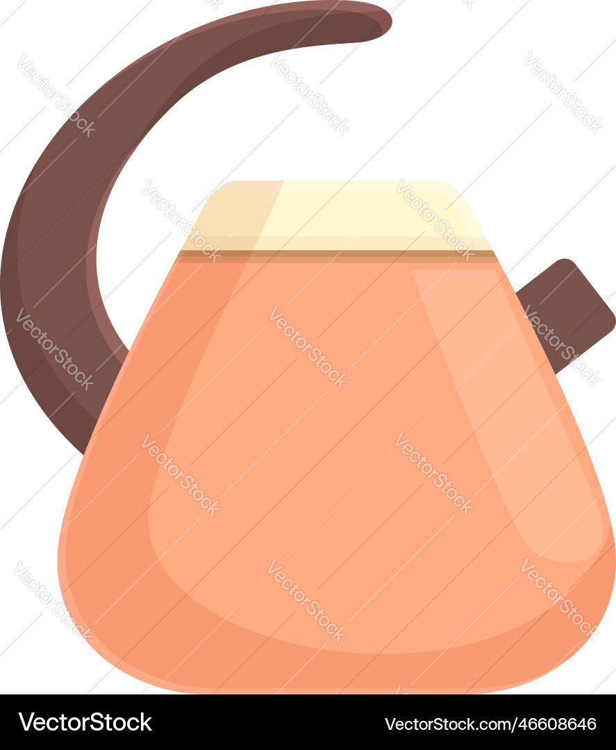 Steel kettle icon cartoon kitchen Royalty Free Vector Image