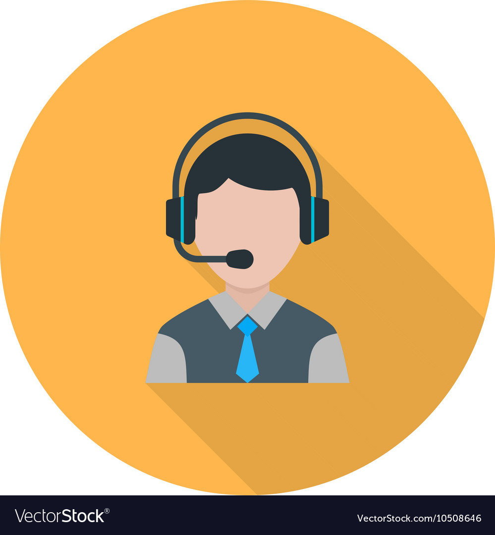 Support agent Royalty Free Vector Image - VectorStock