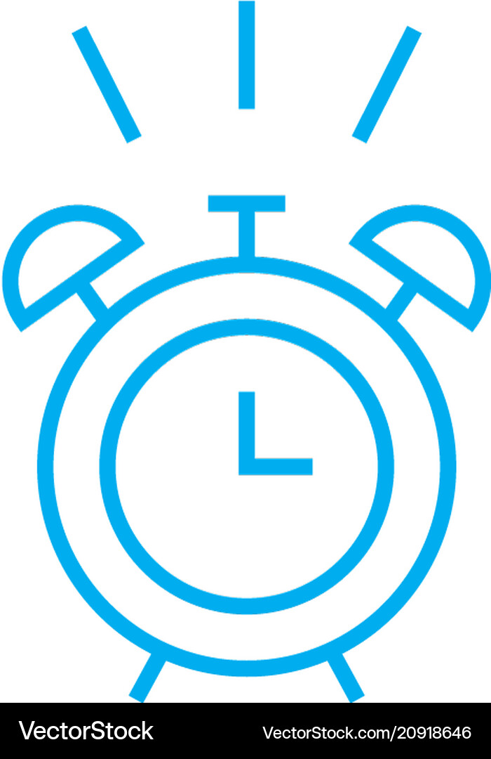Time to wake up linear icon concept time to wake Vector Image