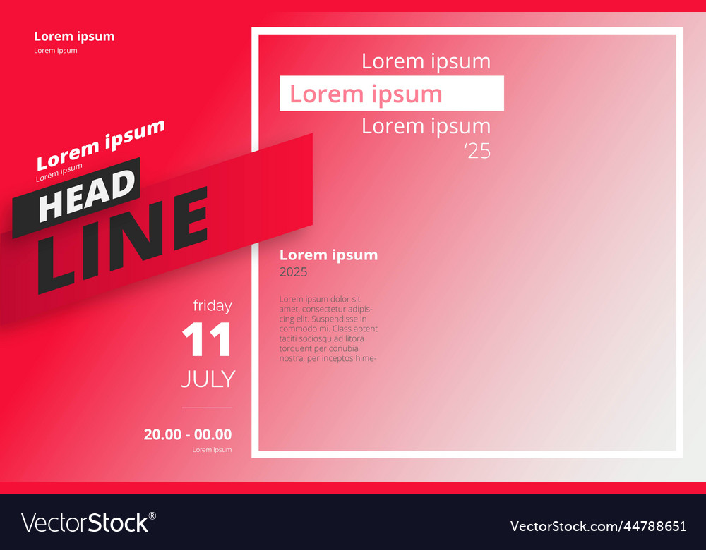 Beauty Event Poster Template Design Royalty Free Vector