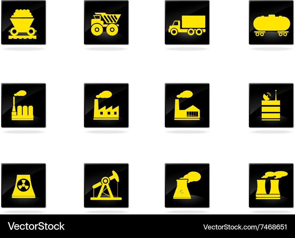 Factory and Industry Symbols Royalty Free Vector Image