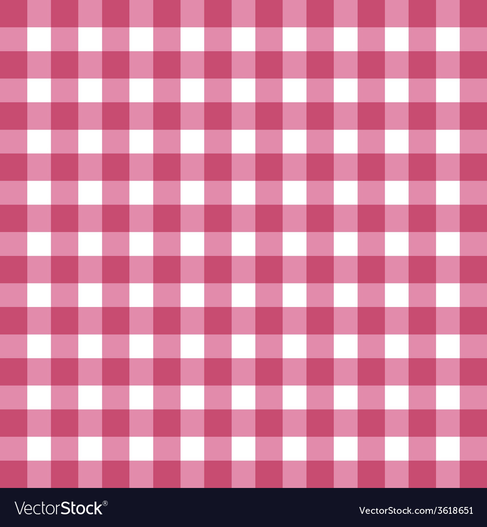 Flat easy tileable red and white gingham pattern Vector Image