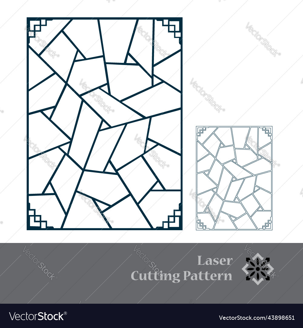 Laser and cnc cut pattern Royalty Free Vector Image