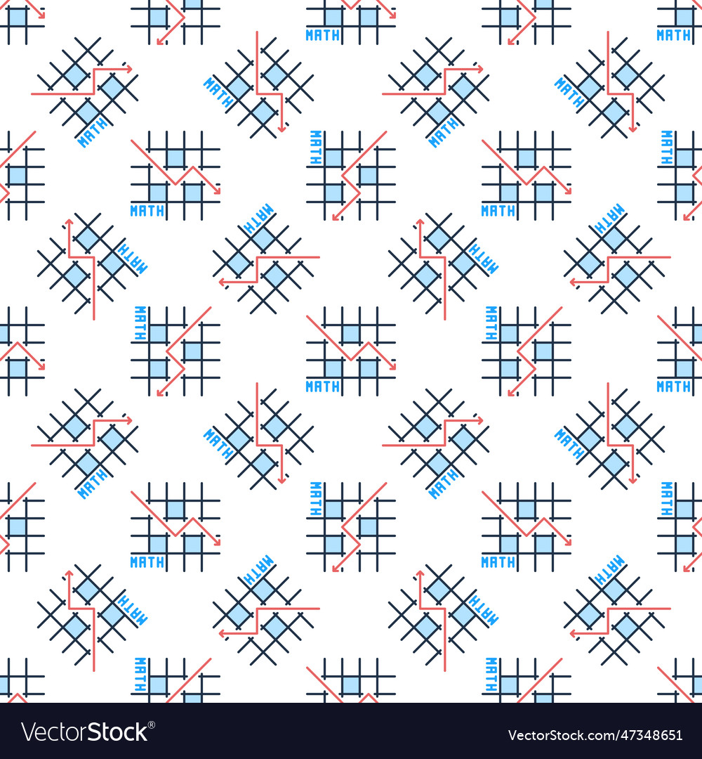 Mathematics graph math concept modern seamless Vector Image